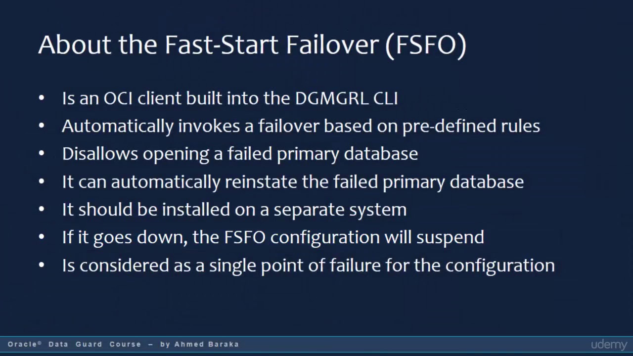 027 Oracle 12C Data Guard Administration - Enabling Fast Start Failover ...