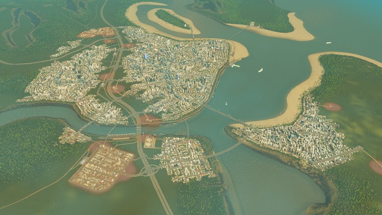 Cities Skylines - Sandy Beach, 시티즈 스카이라인 - 모래사장, 16만, 9타일 - YouTube