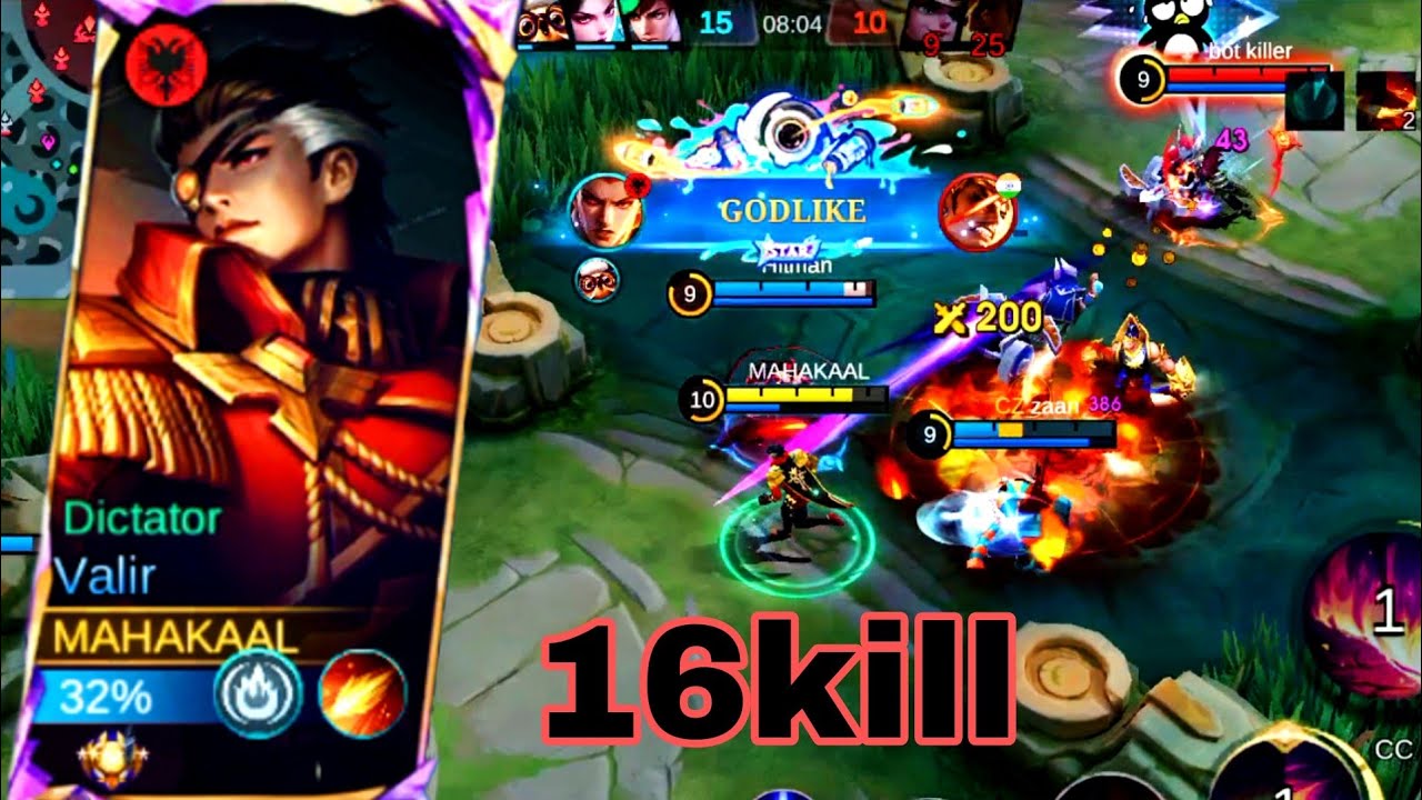 16kill valir best damage build!! valir best emblem set and build!! must ...