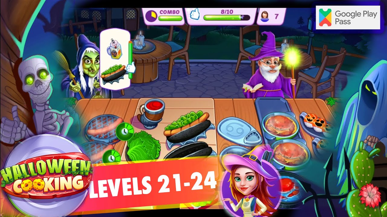GOOGLE PLAY PASS HALLOWEEN COOKING GAME GAMEPLAY LEVELS 21-24 - YouTube