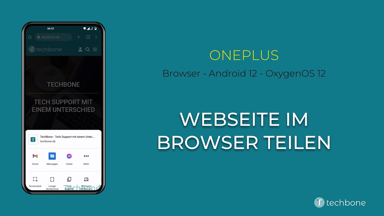 Webseite im Browser teilen - OnePlus [Android 12 - OxygenOS 12] - YouTube