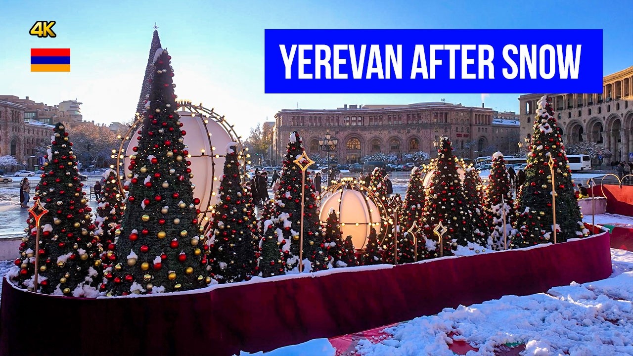 Yerevan's First Snow Day | Frozen Lakes, Cafes & Holiday Spirit - YouTube