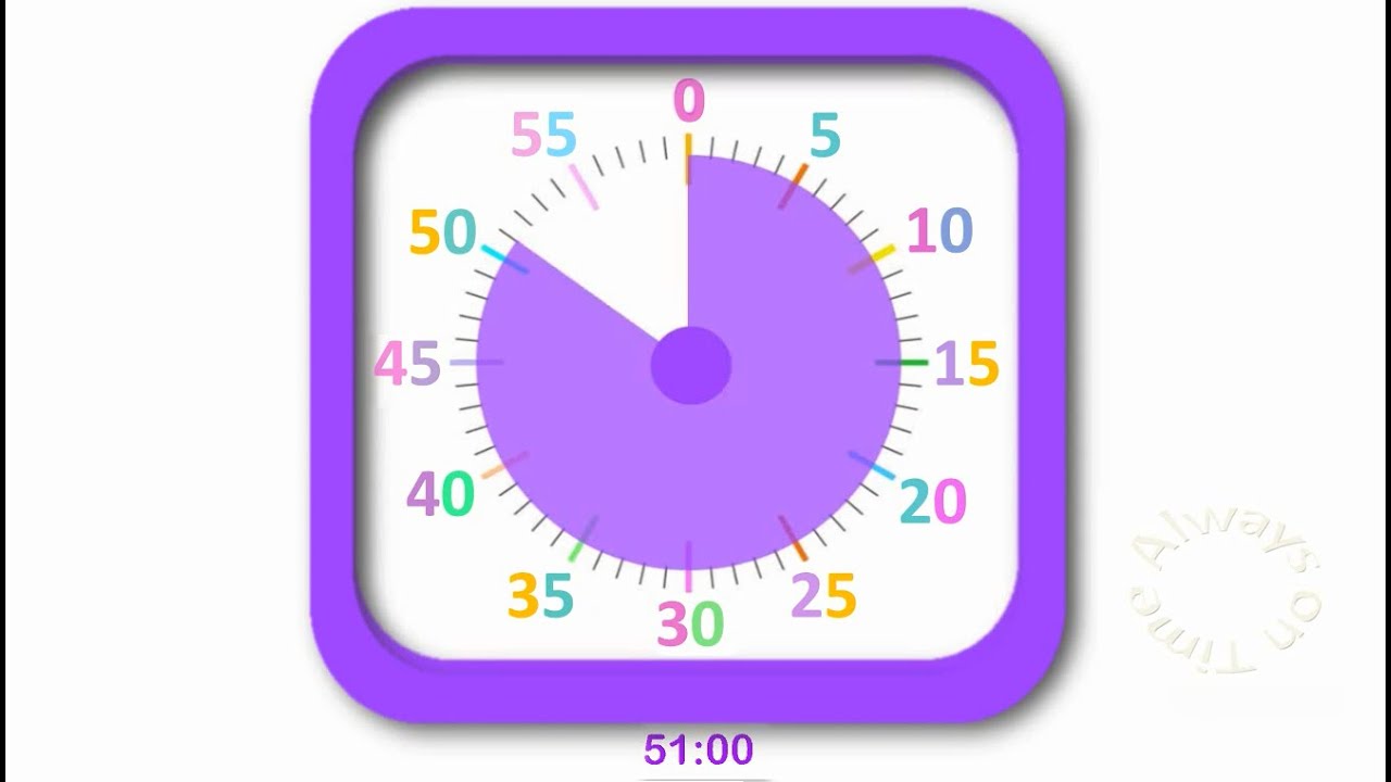 51-minute visual timer with countdown - YouTube