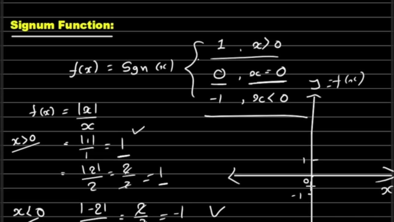Signum function (sgn(x) - YouTube