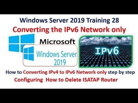 Windows Server 2019 Training 29 - Converting the IPv6 Network only ...