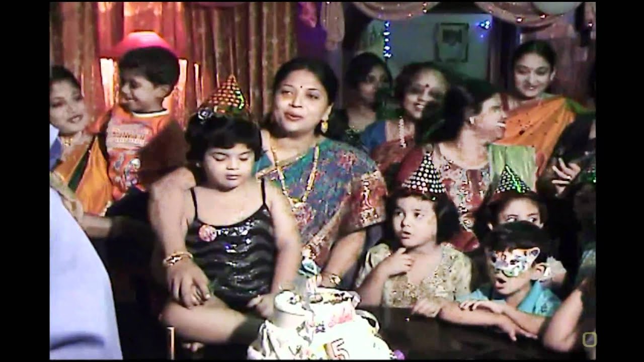 Saloni Sahana cuts 5th Birthday Cake ~ Sept.19th 2010 [HD] - YouTube