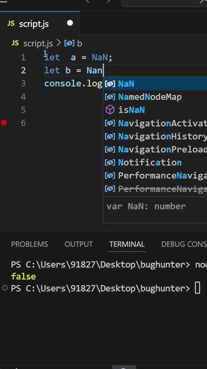 Why NaN === NaN is False in JavaScript? #shortsfeed #javascriptcoding #coding - YouTube