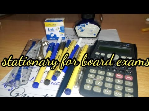 Stationary for board exams||main things in board exams - YouTube