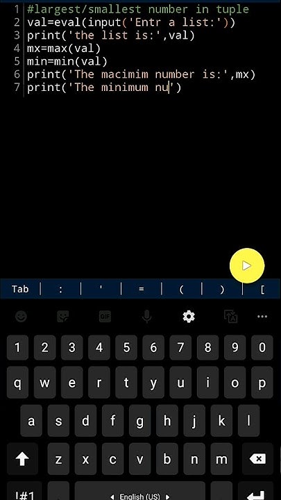 How to find Maximum/Minimum Number in a List in Python? | List Manipulation #python - YouTube