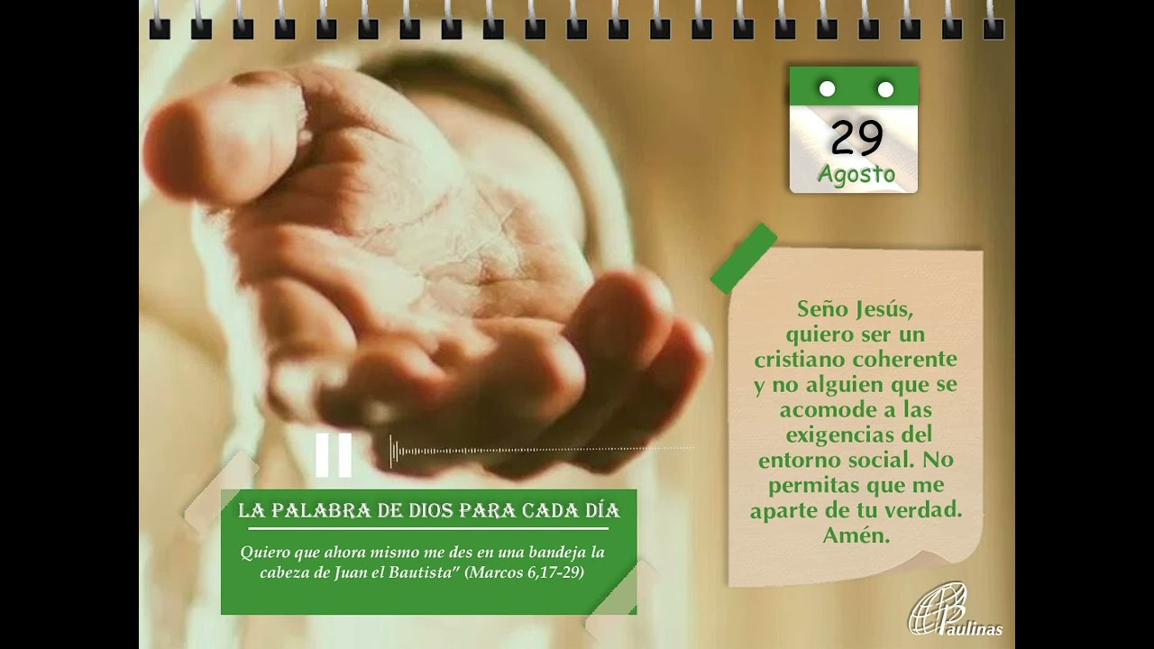 La Palabra de Dios para cada día - 29 agosto - YouTube