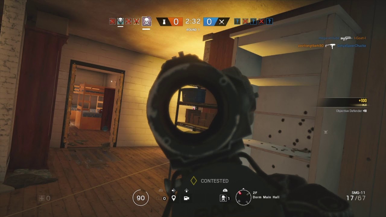 Rainbow Six Siege - SMG-11 1v4/SMG-11 Theme Park Ace - YouTube