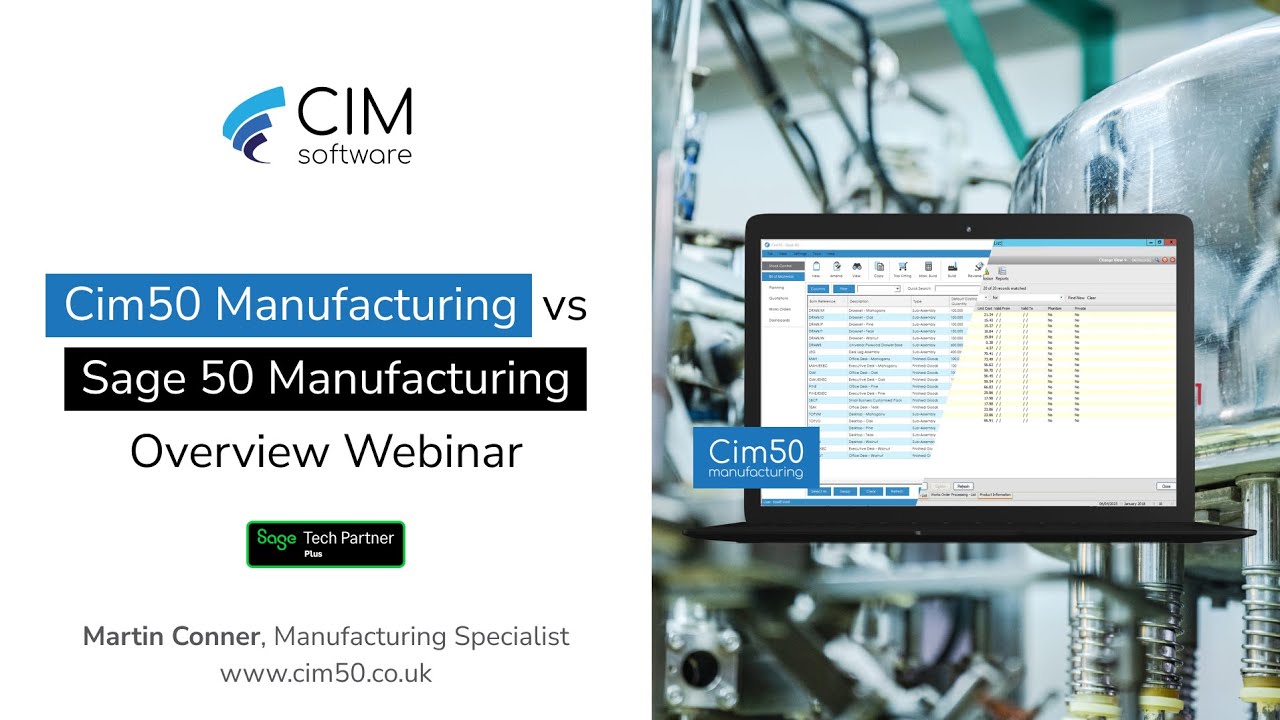 Cim50 Manufacturing vs Sage 50 Manufacturing Webinar - CIM Software ...