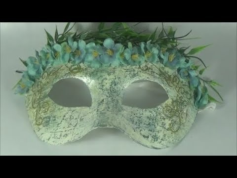 DIY Half face mask decoration/Διακοσμώ μάσκα (μισό πρόσωπο) - YouTube