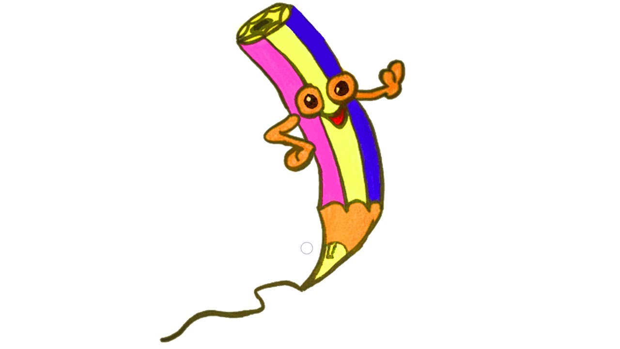 How to draw Cartoon Pencil - YouTube