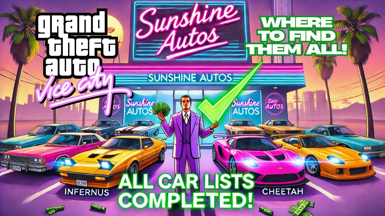 Sunshine Autos how to UNLOCK ALL Showroom Cars! GTA Vice City | PS5 4K ...