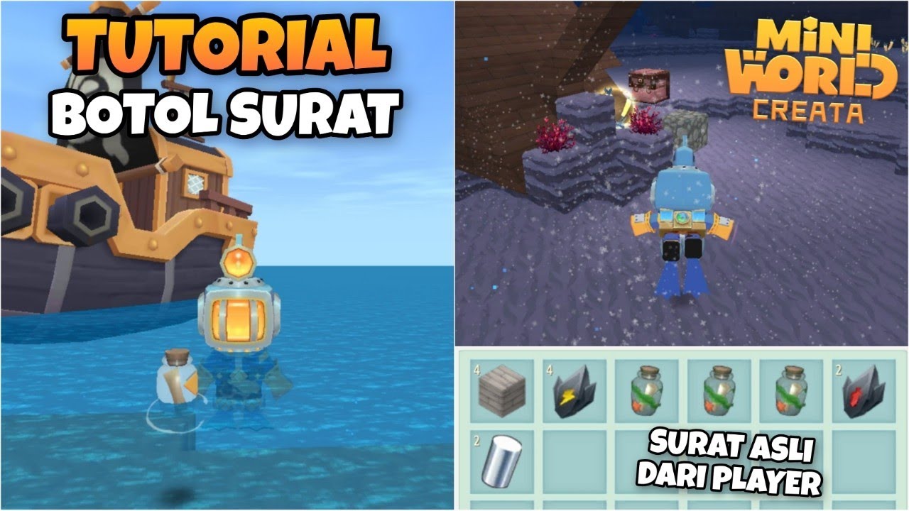 Letter Bottle Tutorial | Mini World Creata | Tutorial - YouTube