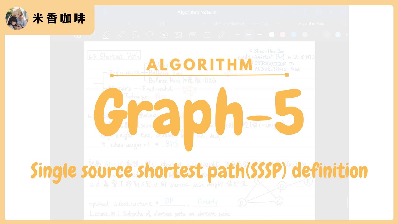 《演算法》25 Graph Single source shortest path definition - YouTube