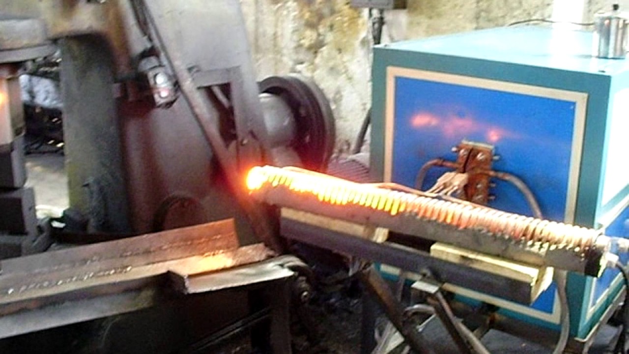 Induction forging machine for bar forging - YouTube