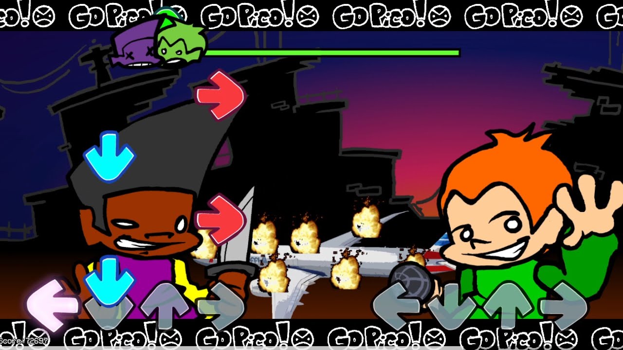 FNF - Darnell plays with fire: The FNF' Mod ft. Pico - Planeblast ...