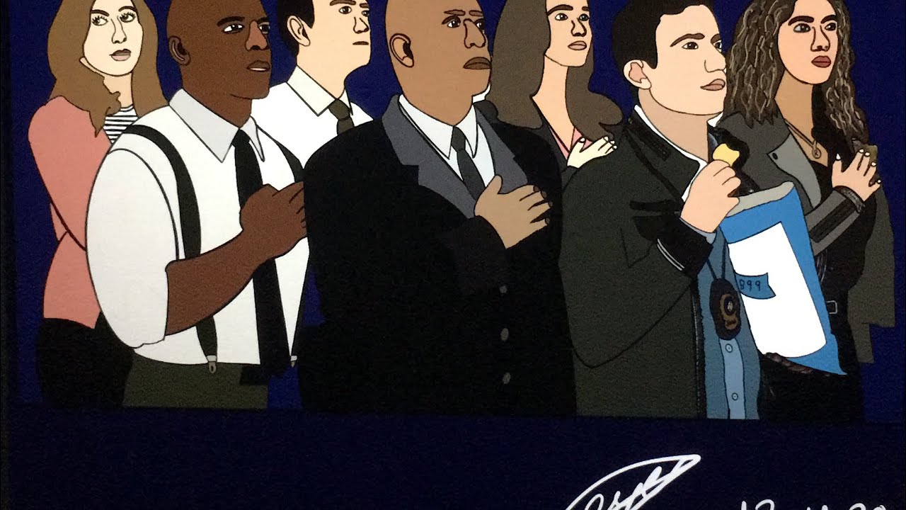 Brooklyn 99 cast drawing - YouTube