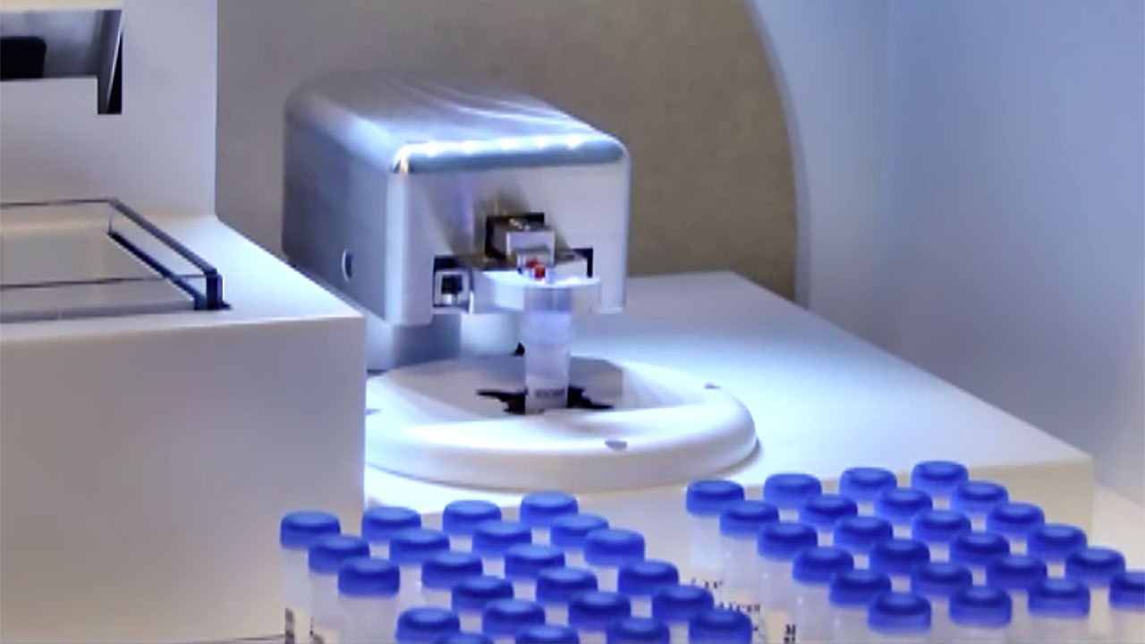 XL100 Vial Handler with Decap Recap Modules for Cryovial - YouTube