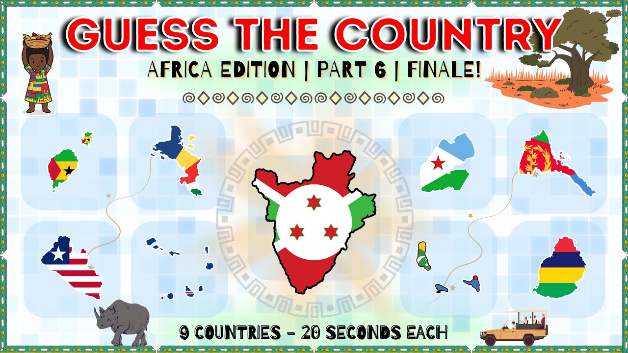 Guess the Country from Its Shape! | Africa Edition - 6 | Finale | 9 ...