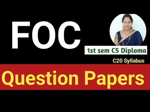 FOC Question Papers|Fundamentals of Computers question papers|Diploma CS exam Karnataka update ...