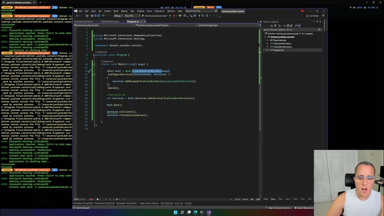 Net Fundamental Console App with Generic Host - YouTube