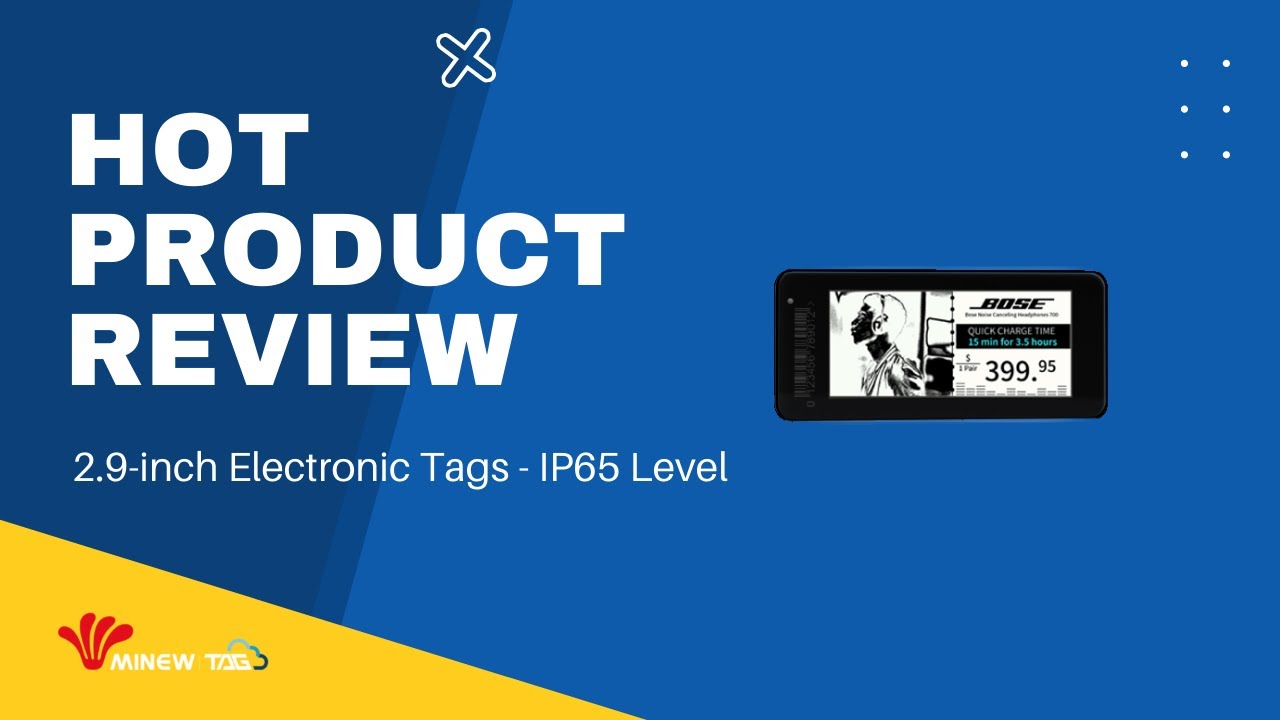 HOT SELLER - 2.9-inch Electronic Tags - IP65 Level - MinewTag - YouTube