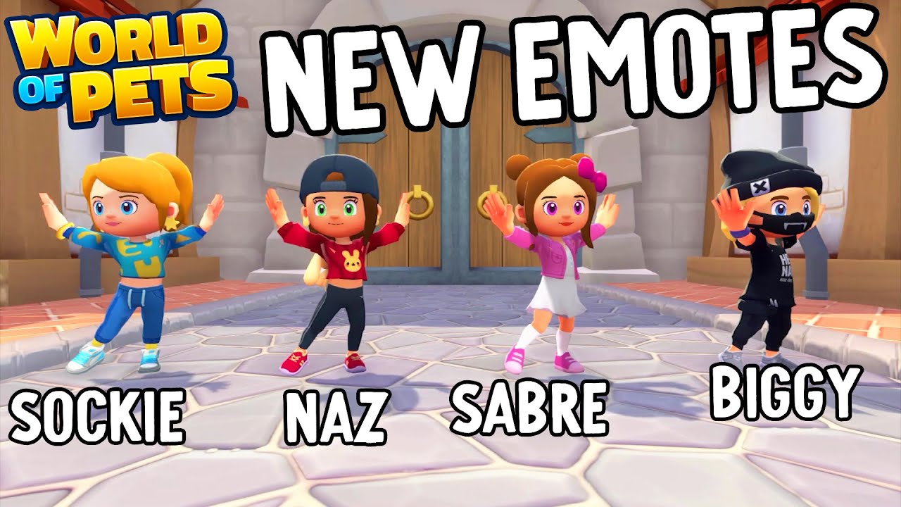 EMOTES IN WOP (World Of Pets Game) - YouTube