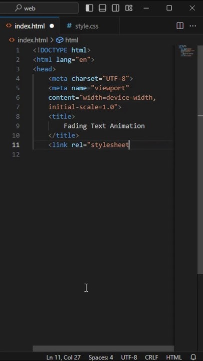 Fading Text Animation With Html And Css Asmr Coding Tutorial 🖥️🔤 Coding Html Css Fade