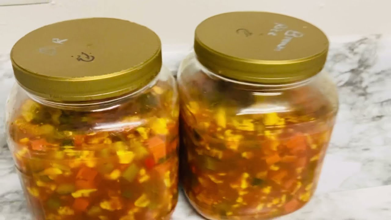 ترشی ترکاری با بادنجان رومی / Vegetable Turshi With Tomatoes - YouTube