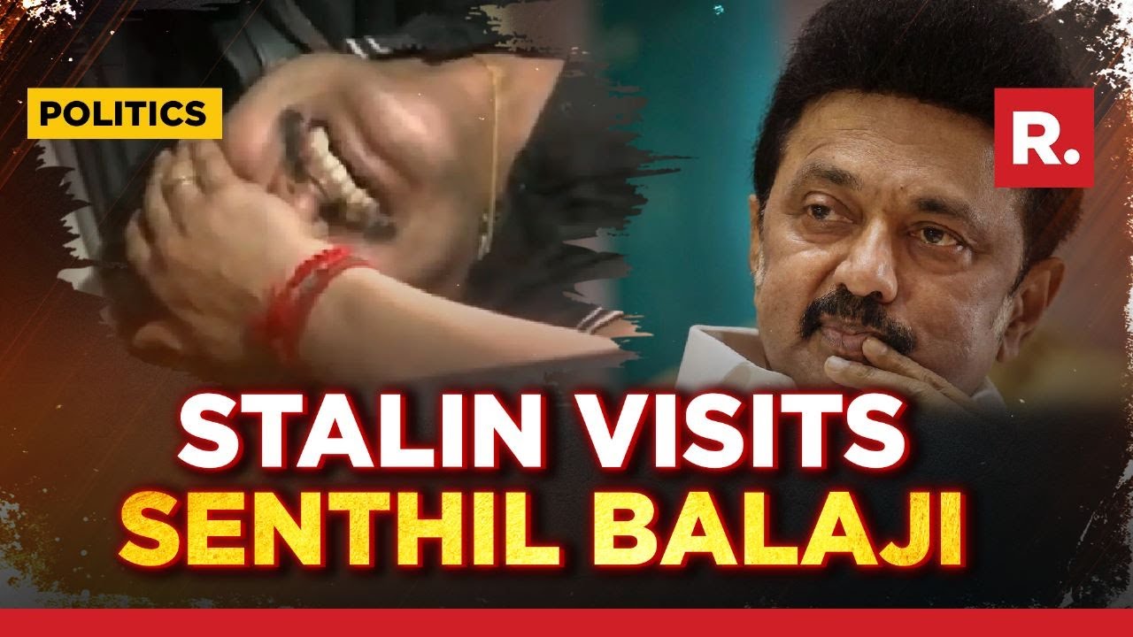 MK Stalin Meets arrested DMK Minister Senthil Balaji At Government ...