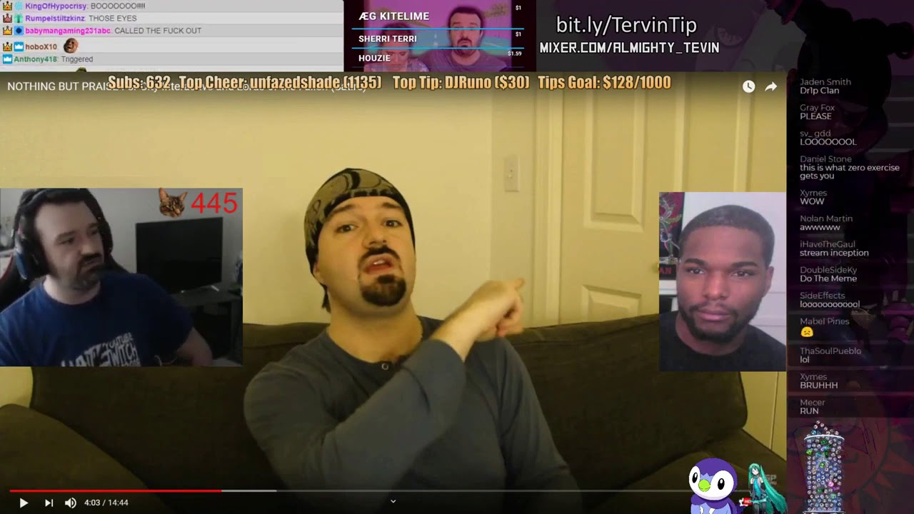 Tevin reacts to DSP's reaction finding Tevin's re-stream - YouTube