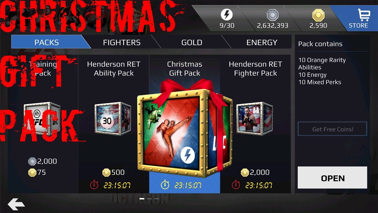 EA SPORTS UFC Mobile - Christmas Gift Pack Opening! (12/25/2016) - YouTube