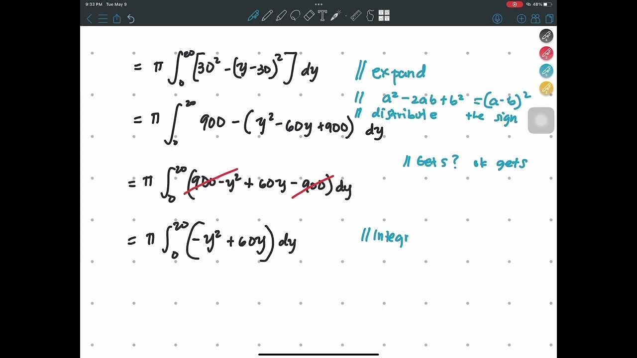 Integral Calculus: Volume of Solid Revolution (Spherical Bowl) - YouTube