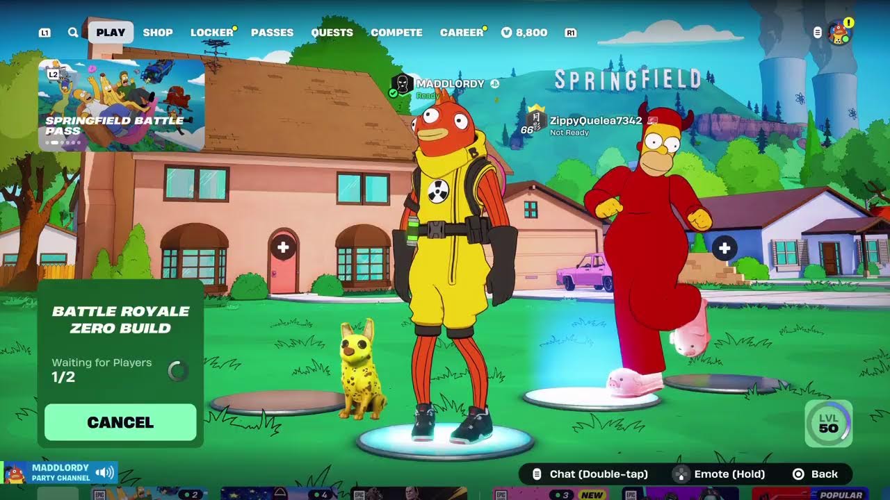 Playing the simpsons season on Fortnite battle royale squad Please like ...