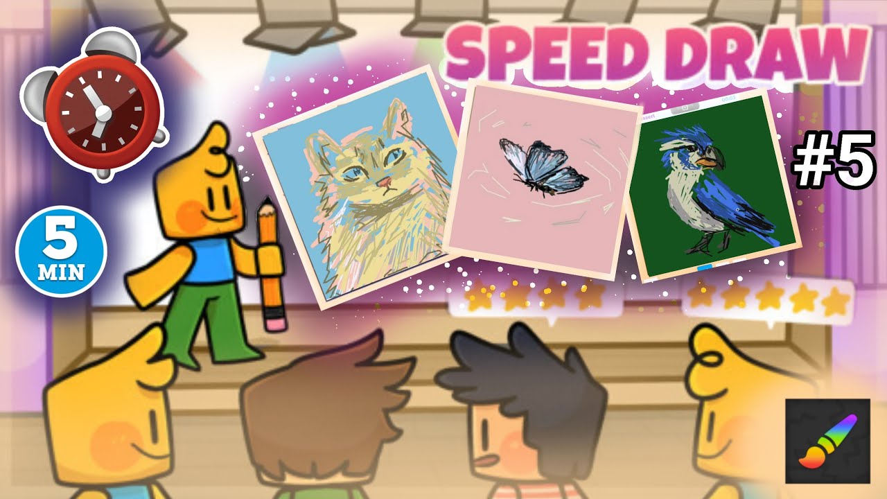 Roblox - Speed Draw Competition 🥇 ( 5 min ) Complitation #roblox # ...
