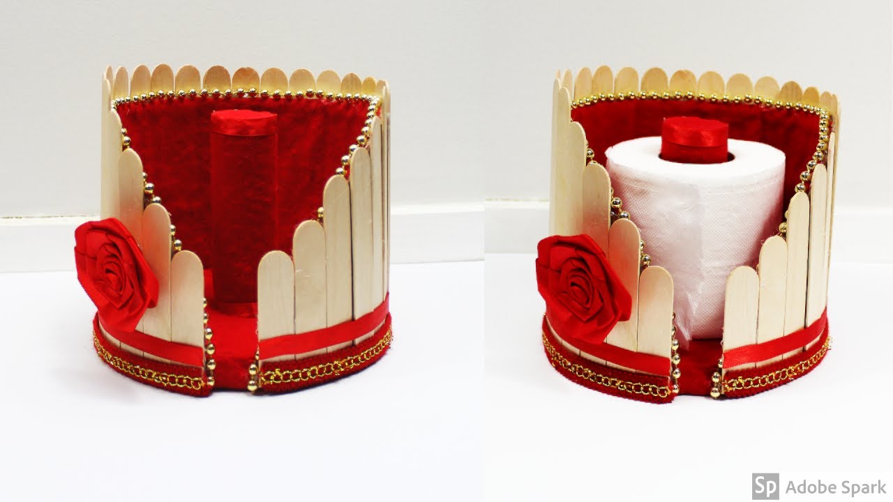 DIY Tissue Paper Roll Holder | How to Make Tissue Paper Roll Holder ...