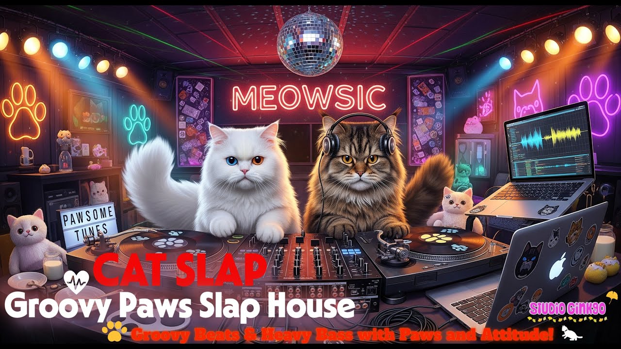 🐱CAT SLAP: Groovy Paws Slap House Vol.4🐾🎶 Meowgic Beats & Pawssion🐱💿🎶🐾 ...