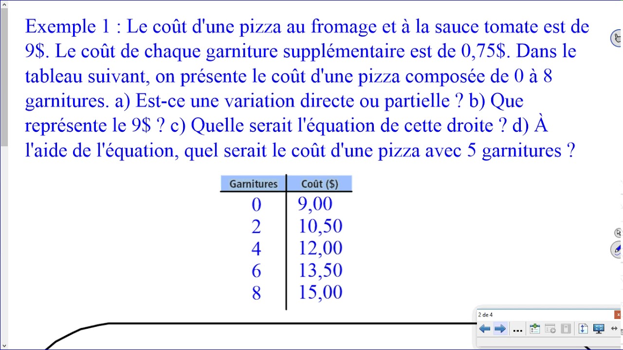 MFM1P 6 5 La variation partielle - YouTube