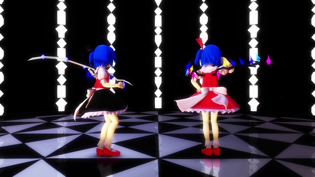 水菜と水人で「Bad Apple」MMD - YouTube