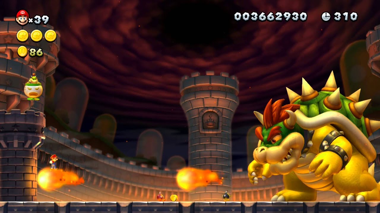 BossZilla New Super Mario Bros U BOWSER BOSS BATTLE with DUHMEZ! - YouTube