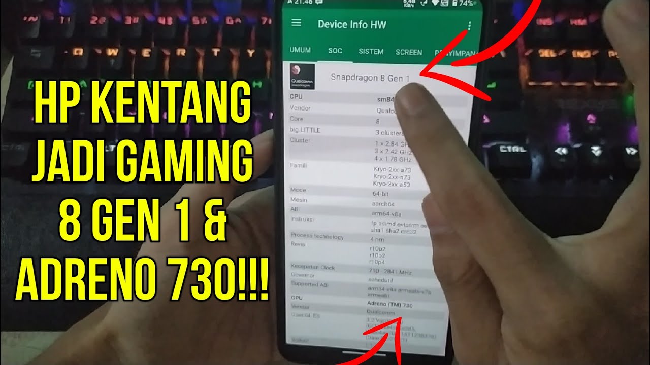 Begini Cara Hp Kentang ke Hp Gaming! OTW Snapdragon 8 Gen 1 Adreno 730 ...