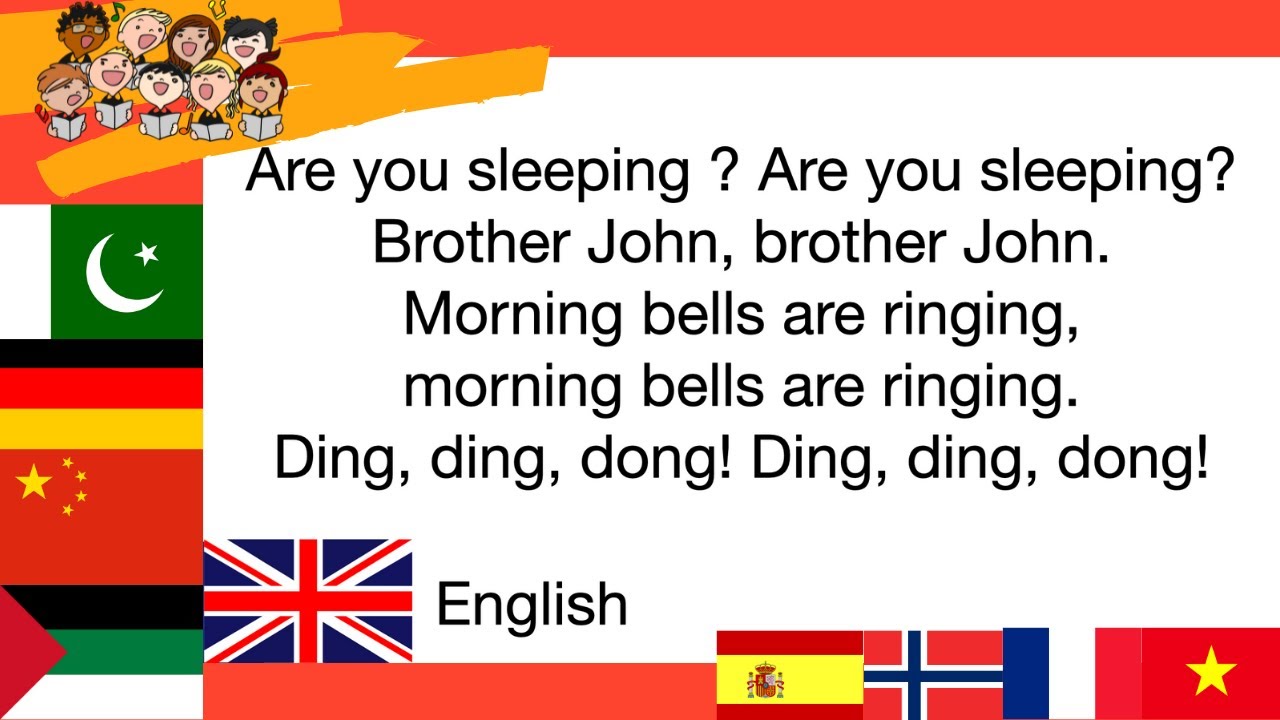 Fader jakob - Frére Jaques - Brother John in 9 languages karaoke ...