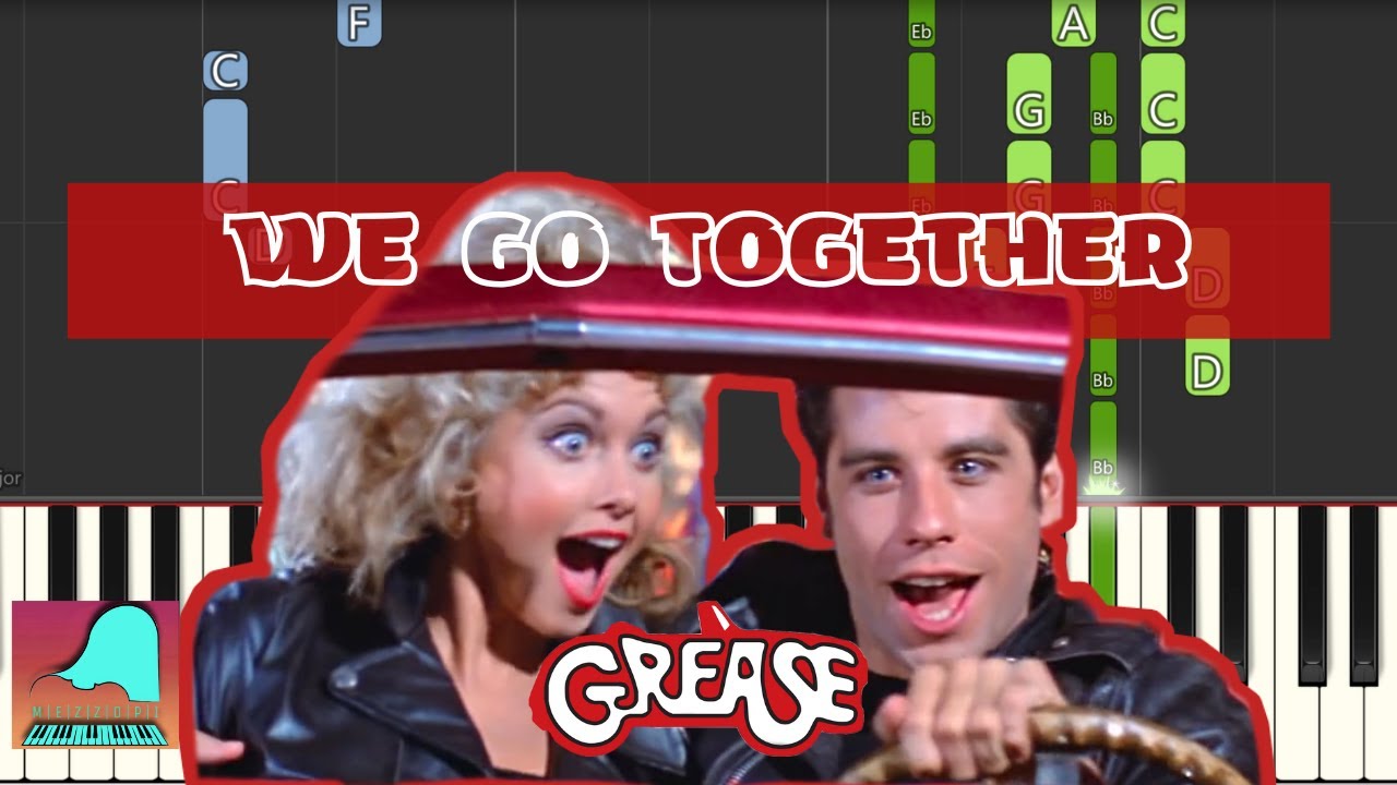 We Go Together - Grease | Piano Accompaniment Tutorial (Synthesia ...