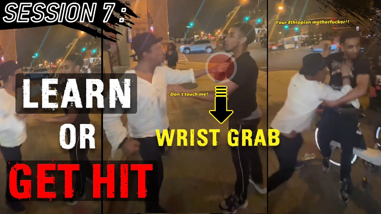 Wrist Grab release in a STREET FIGHT 2 | Self defense tutorial for ...