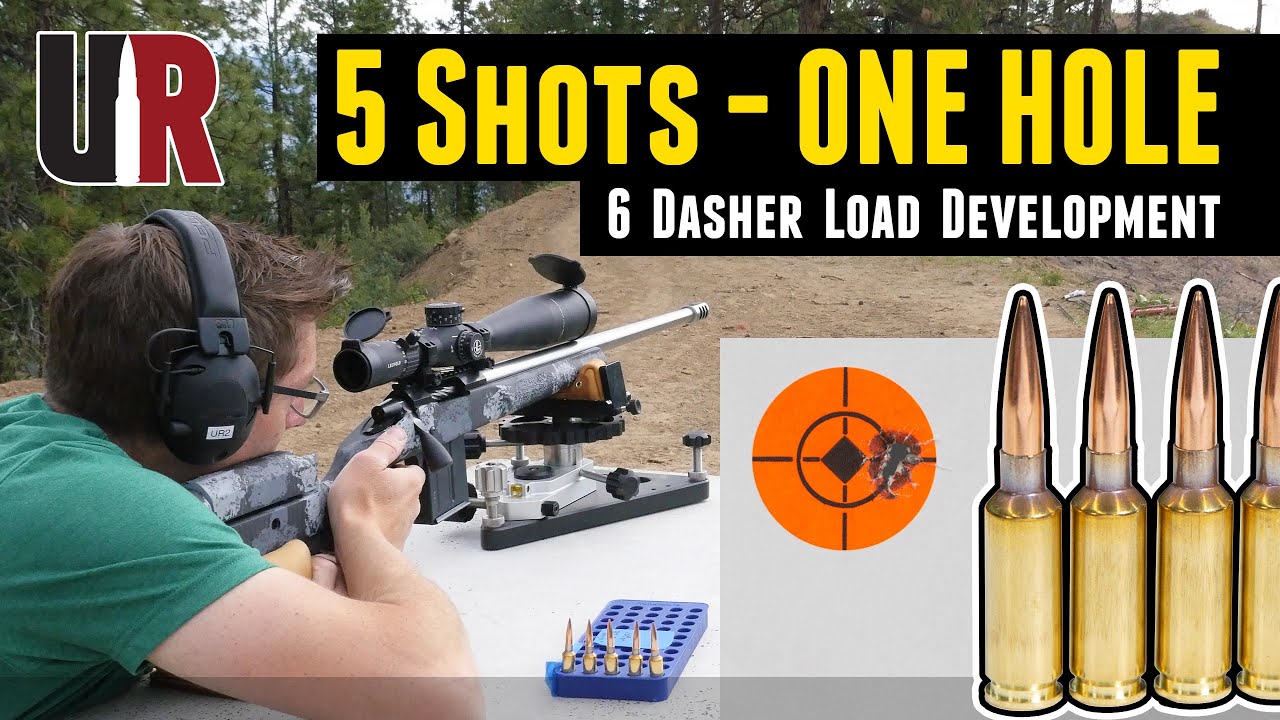 5 Shots, One Hole: 6 Dasher Load Development Initial Results - YouTube