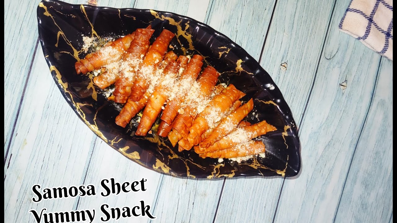 Samosa Sheet Snacks #dessert #samosasheet #instantsweetrecipe 😋😋 # ...