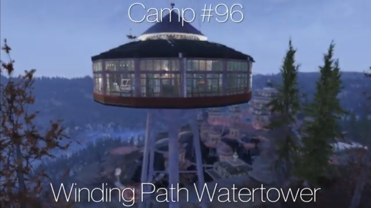 Fallout 76 Camp Build | Winding Path Watertower | Clean // Modern ...